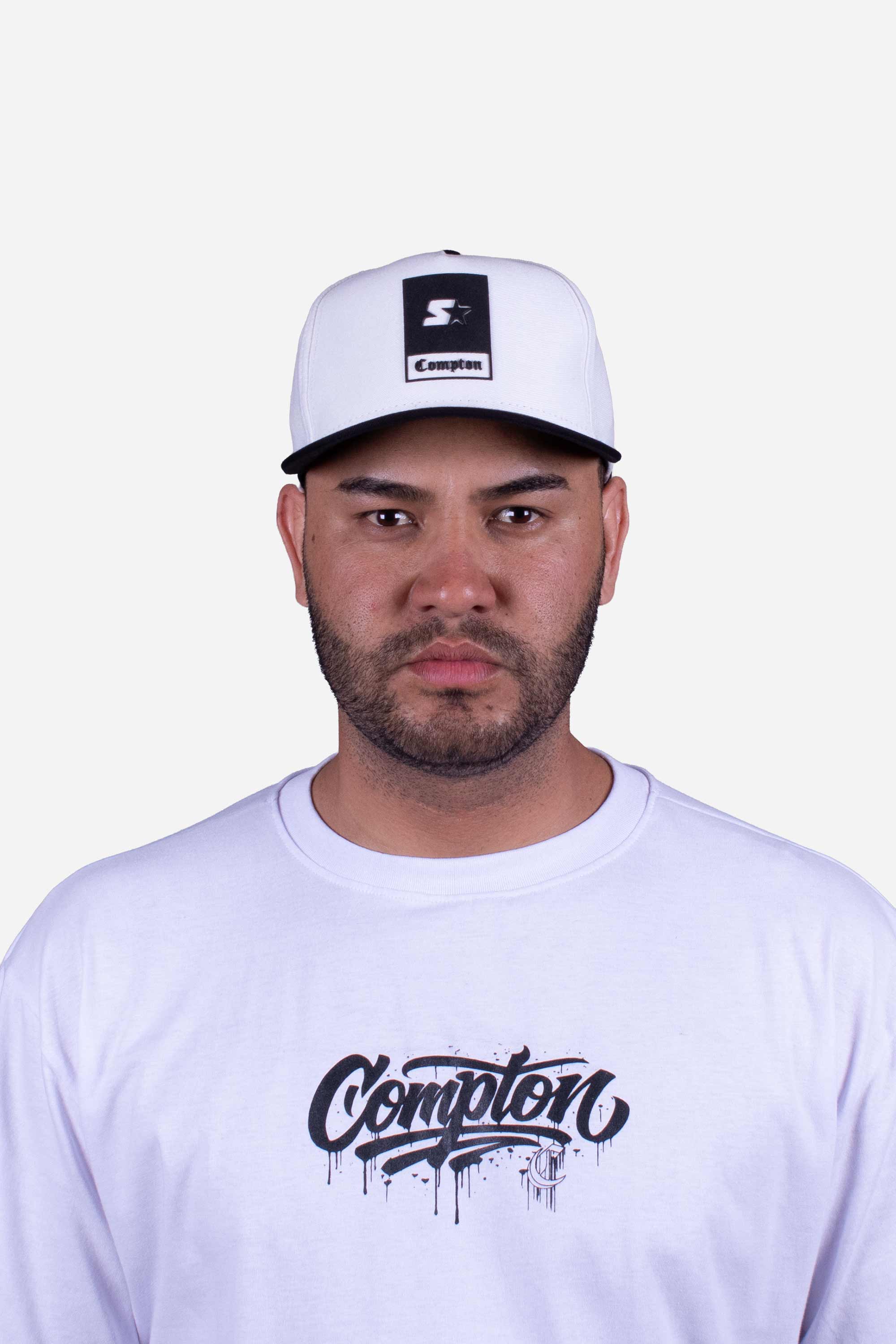 Boné Aba Curva Collab Starter X Compton Click Ninety9 Off White – COMPTON